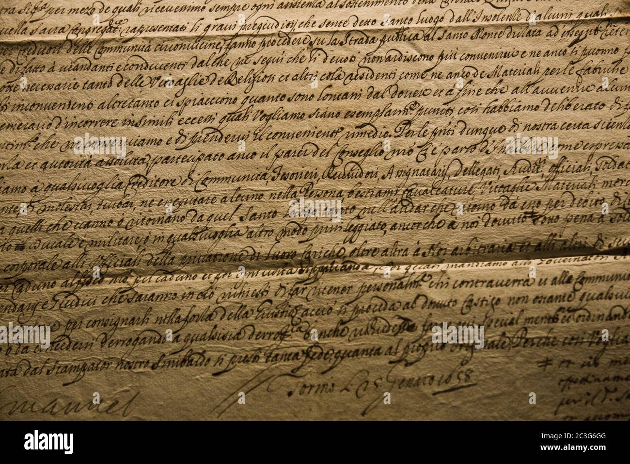 Old Letter Handwritten Italian Text High Resolution Stock Photography ...