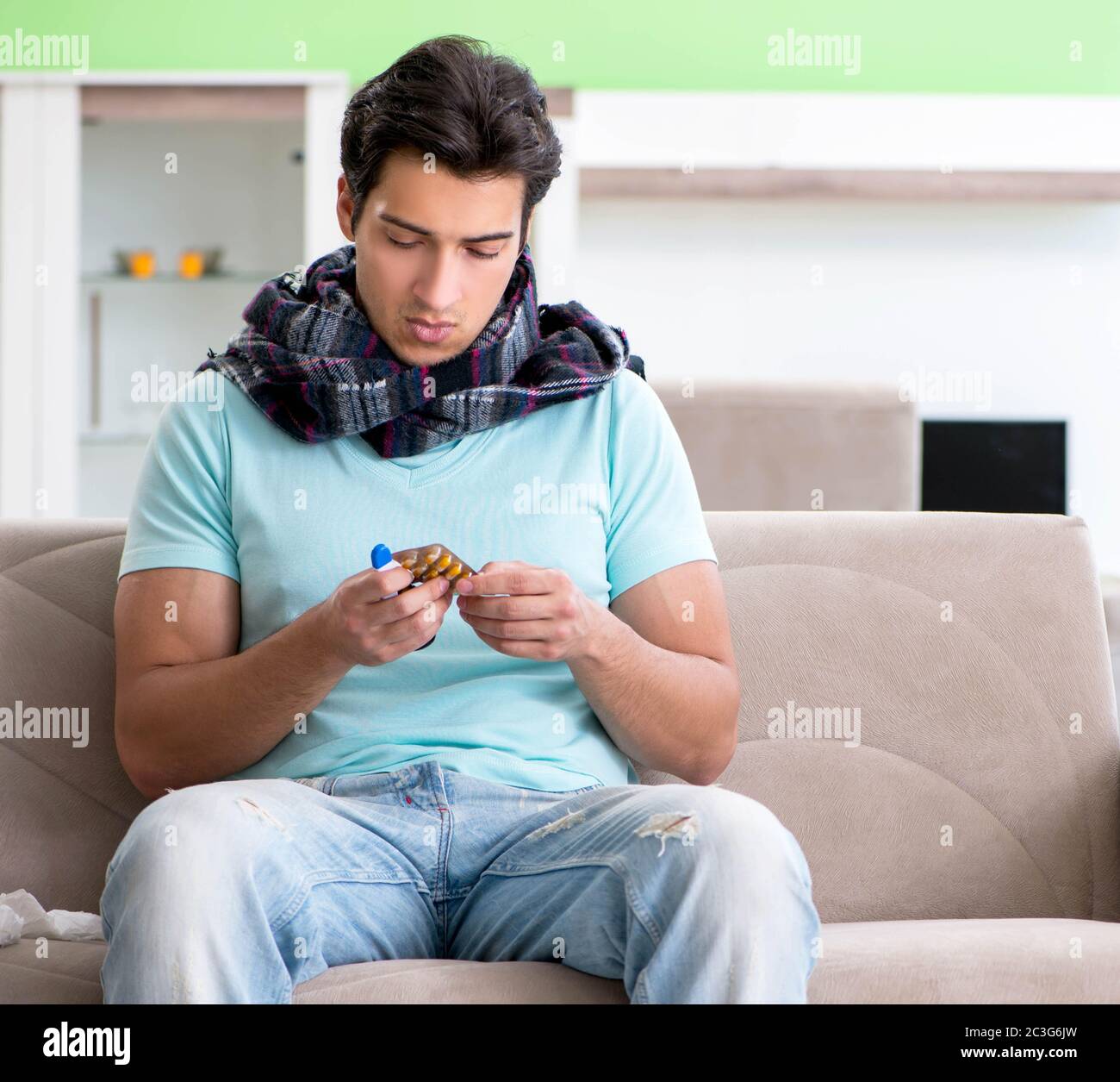 Patient suffering from high fever hi-res stock photography and images ...