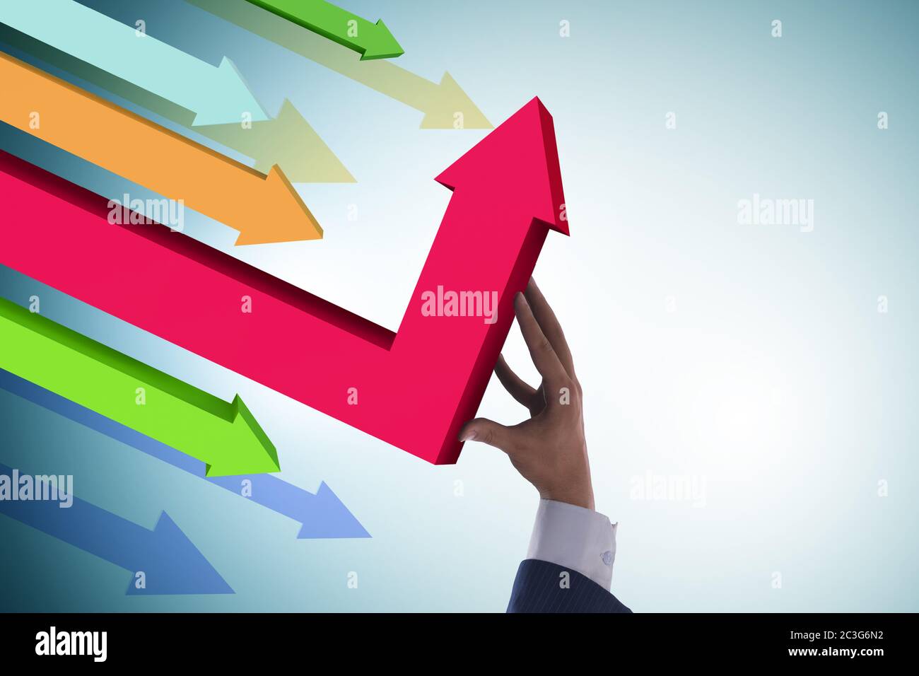 Economic recovery concept with the line charts Stock Photo - Alamy