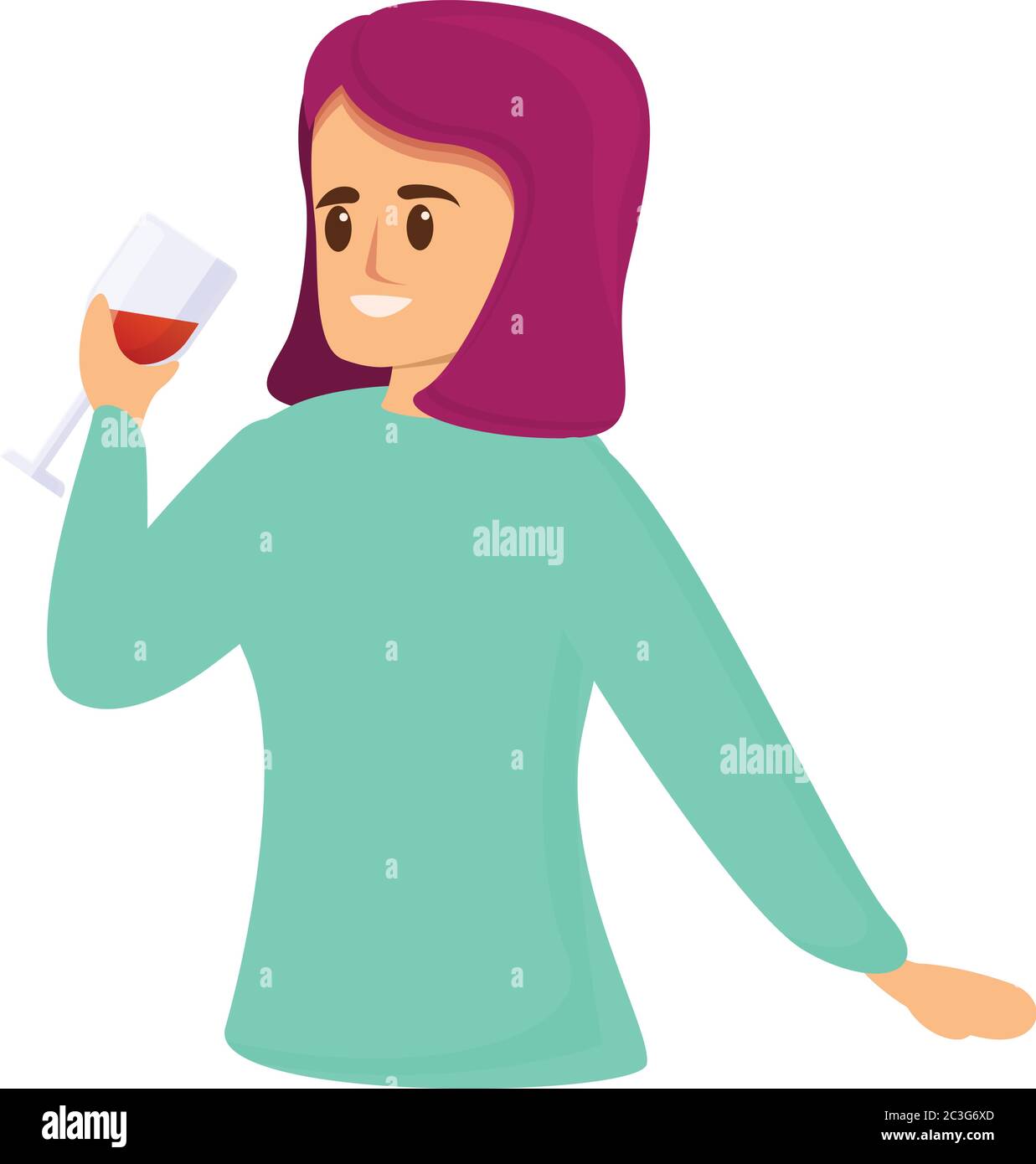 Woman sommelier icon. Cartoon of woman sommelier vector icon for web ...