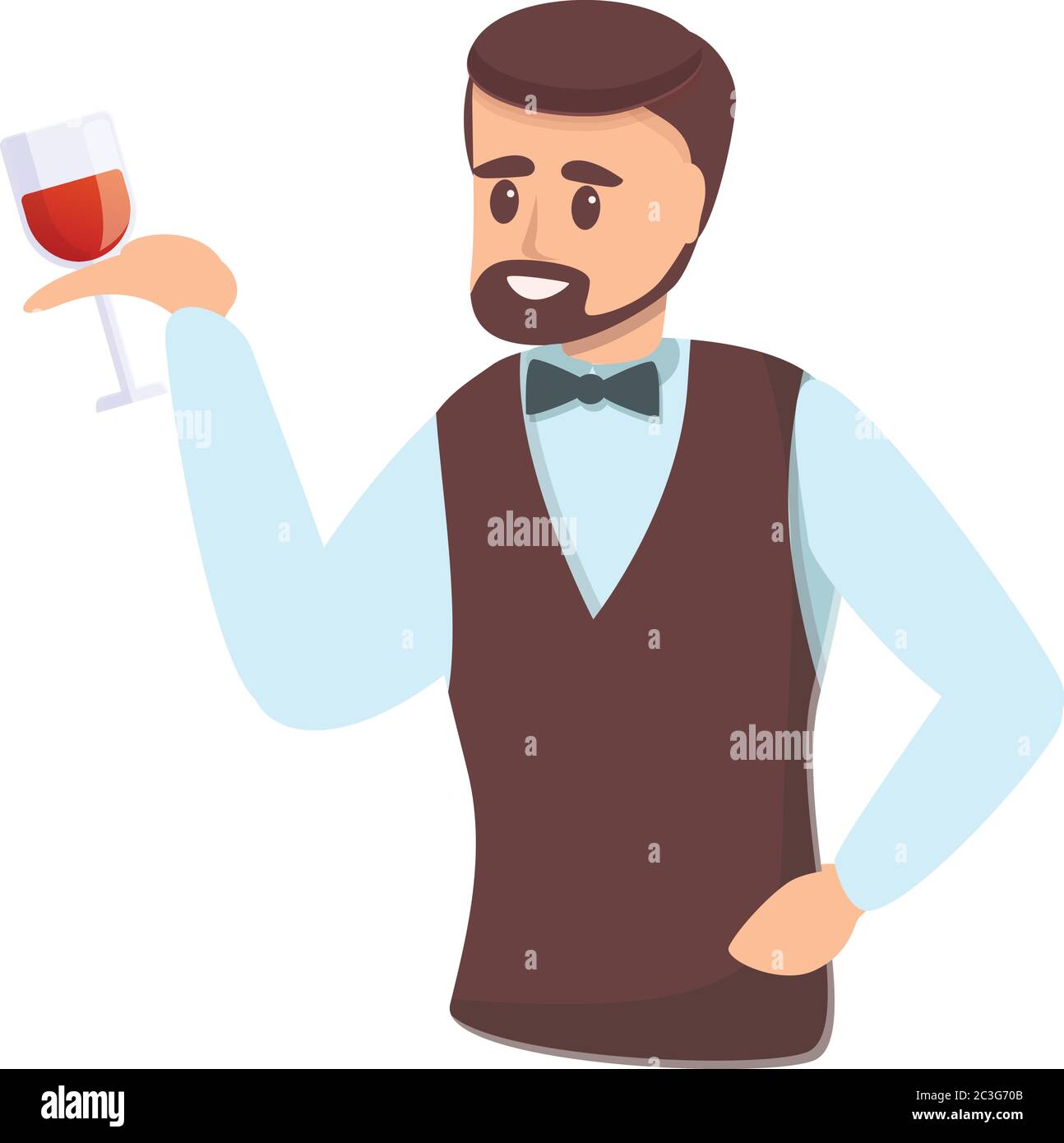 Vineyard sommelier icon. Cartoon of vineyard sommelier vector icon for ...