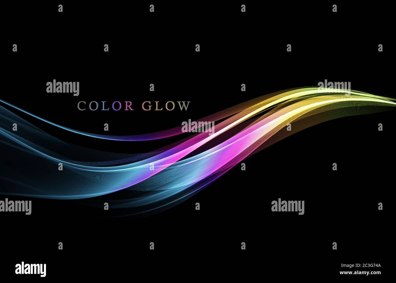 Abstract shiny color spectrum wave design element Stock Vector Image ...
