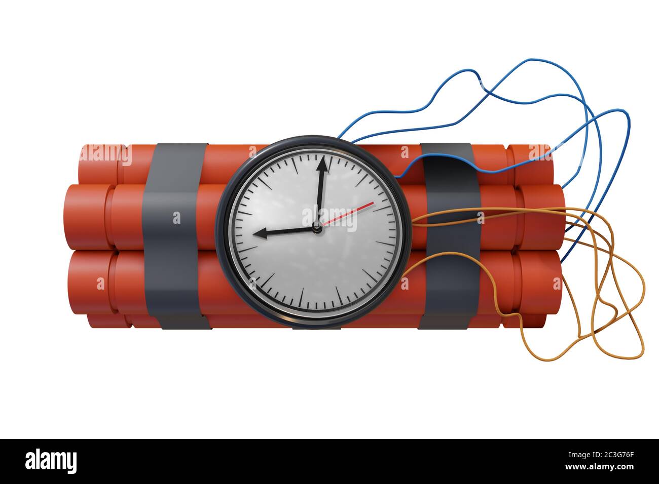 Dynamite sticks with dangerous explosives - 3d rendering Stock Photo ...