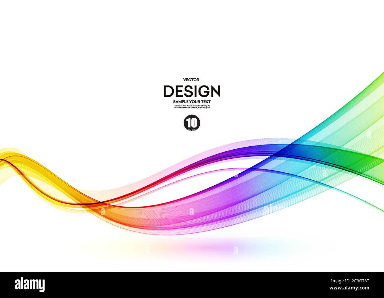 Abstract shiny color spectrum wave design element Stock Vector Image ...