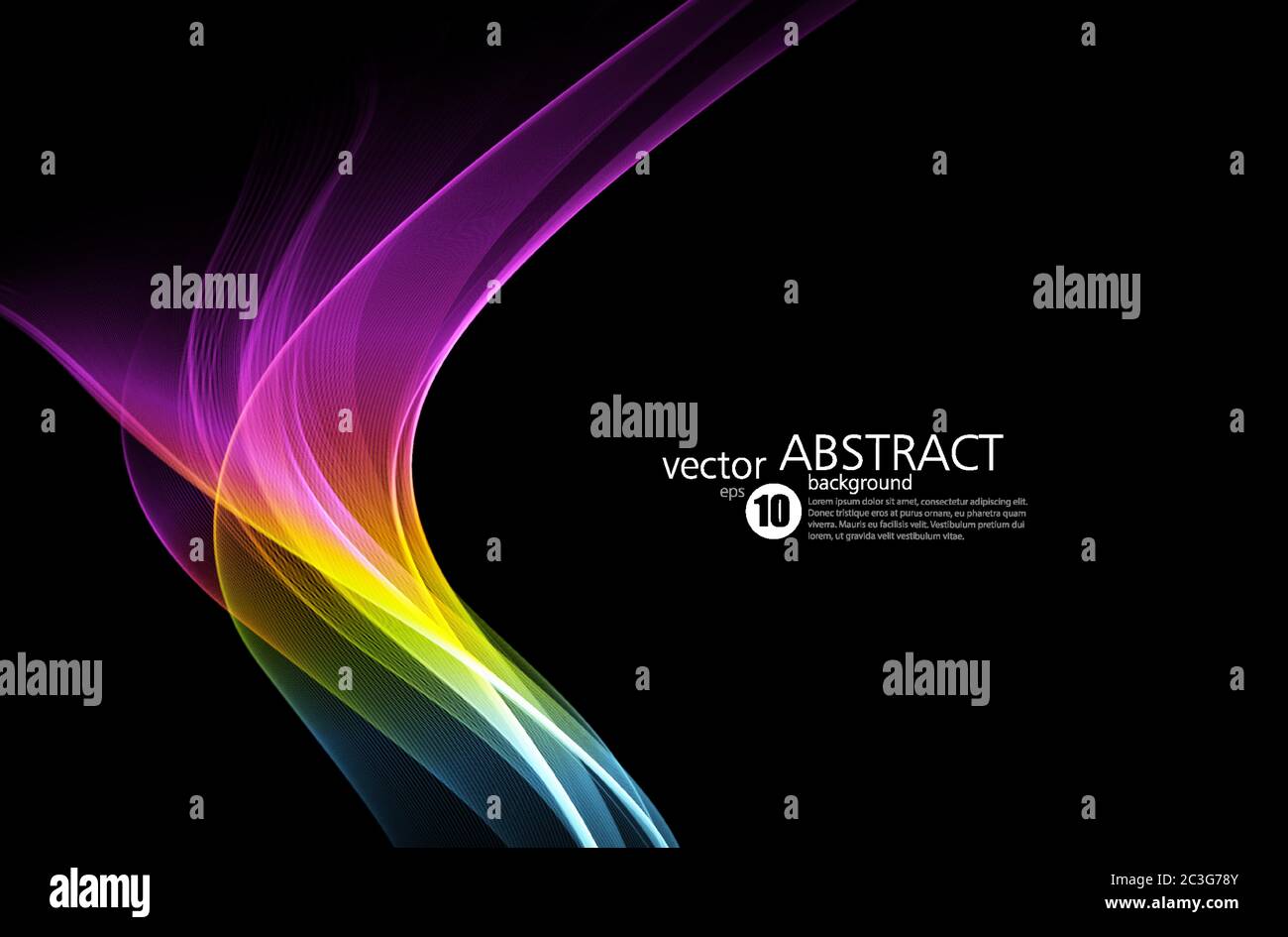 Abstract shiny color spectrum wave design element Stock Vector Image ...