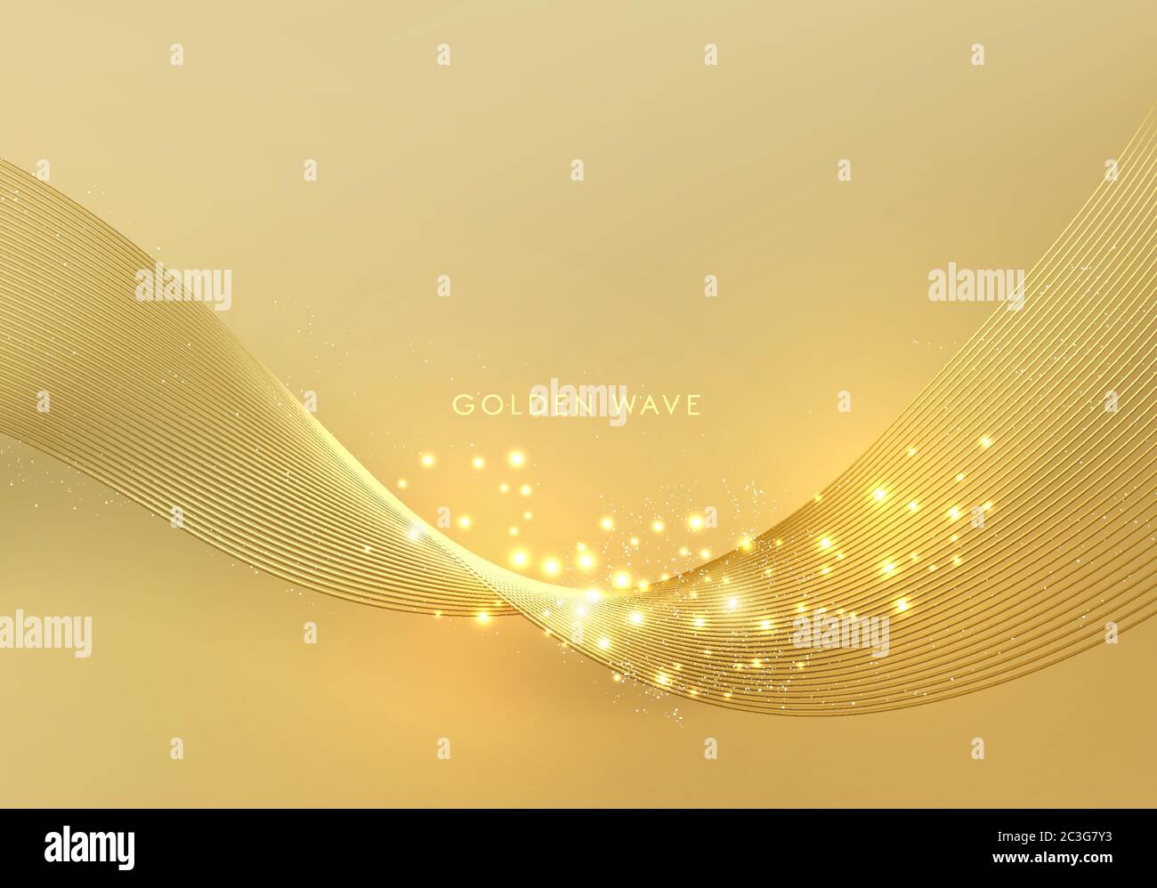 Abstract shiny color gold wave design element Stock Vector Image & Art ...