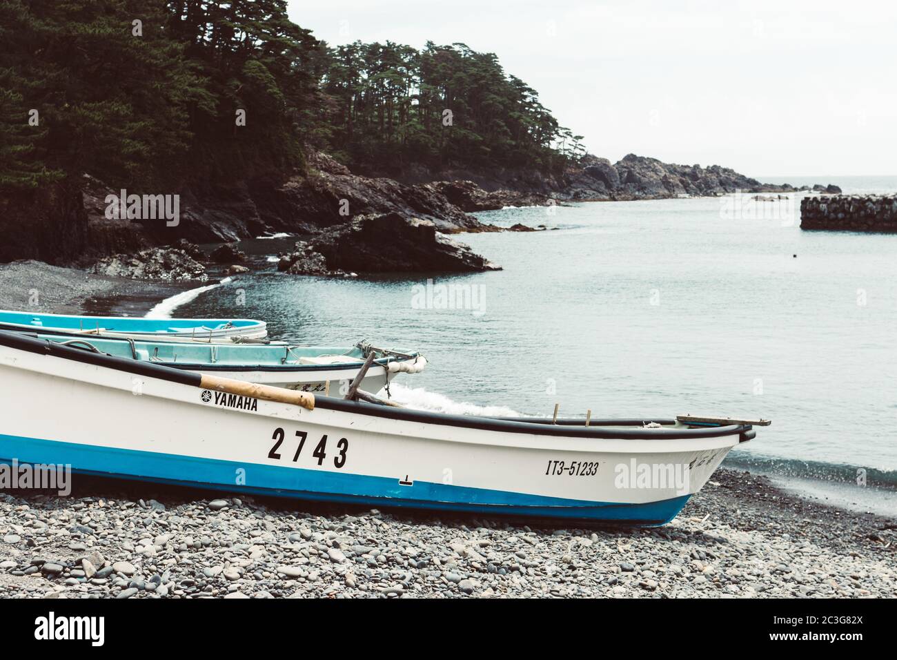 KESENNUMA, JAPAN - Aug 02, 2018: Fishers Boat at Japanese Coast Stock ...