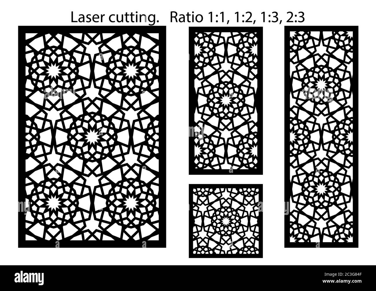 Lazer cut vector panel. Cnc decor pattern, jali design, interior partition. Islamic,arabic lazer ...