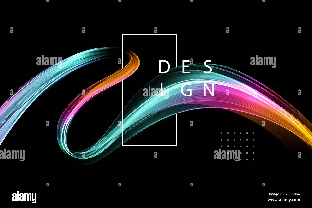 Abstract shiny color spectrum wave design element Stock Vector Image ...