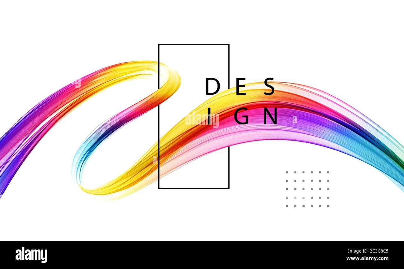 Abstract shiny color spectrum wave design element Stock Vector Image ...