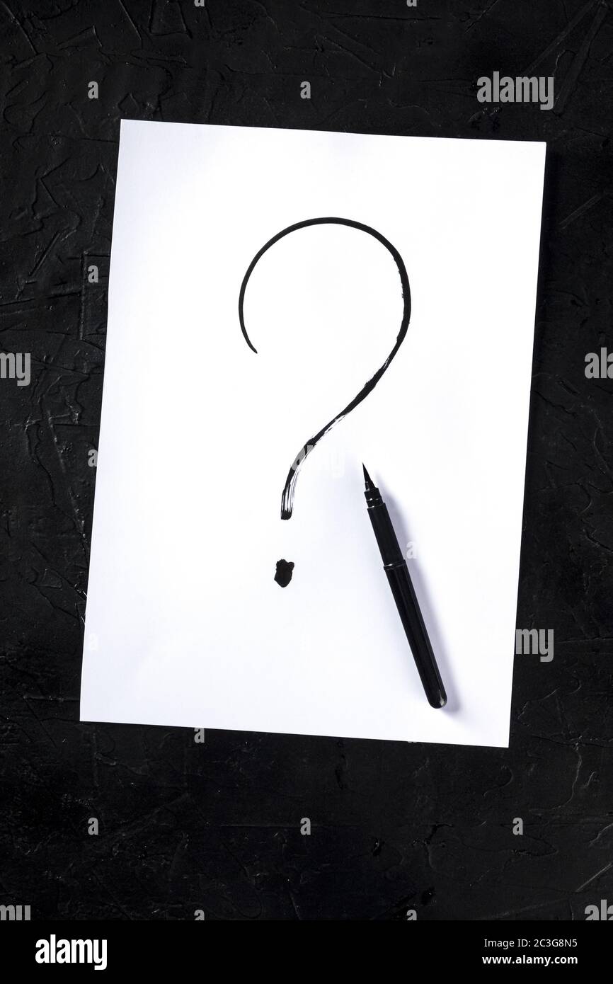 Question mark written on paper hi-res stock photography and images - Alamy