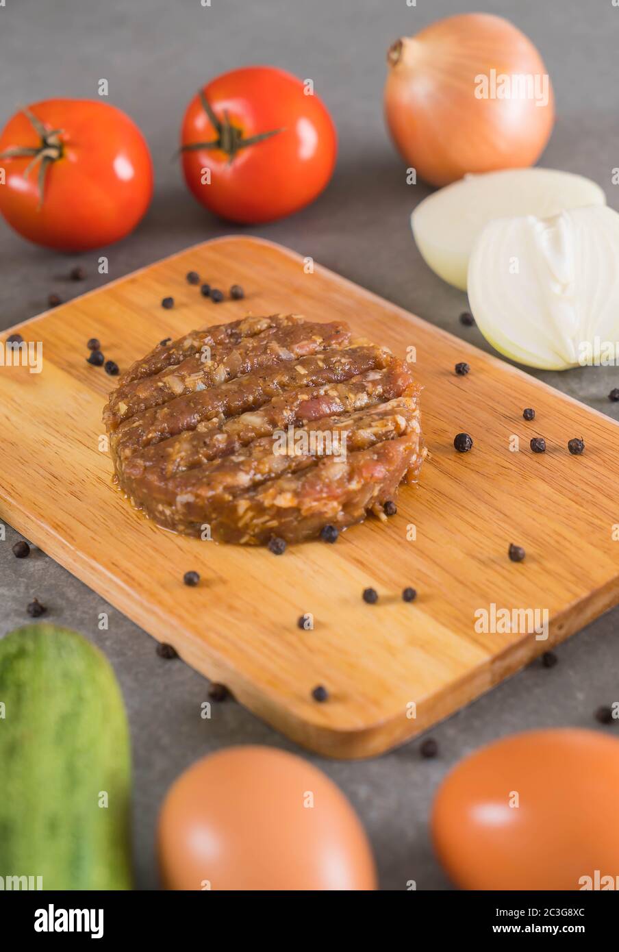 Ingredients burger hi-res stock photography and images - Alamy