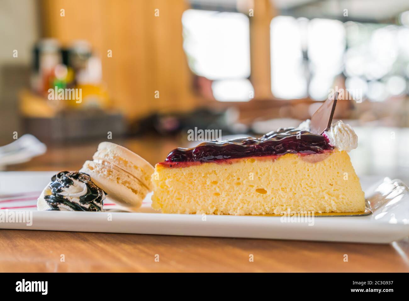 Slice of Cheesecake Stock Photo - Alamy