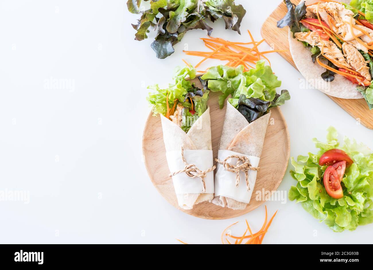 wrap salad roll Stock Photo - Alamy