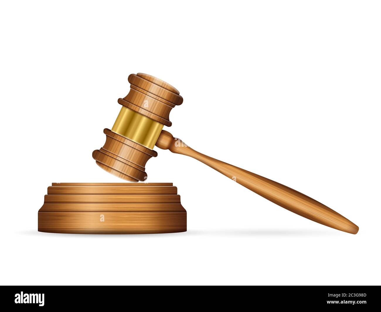 Gavel on a white background. Vector illustration Stock Photo - Alamy
