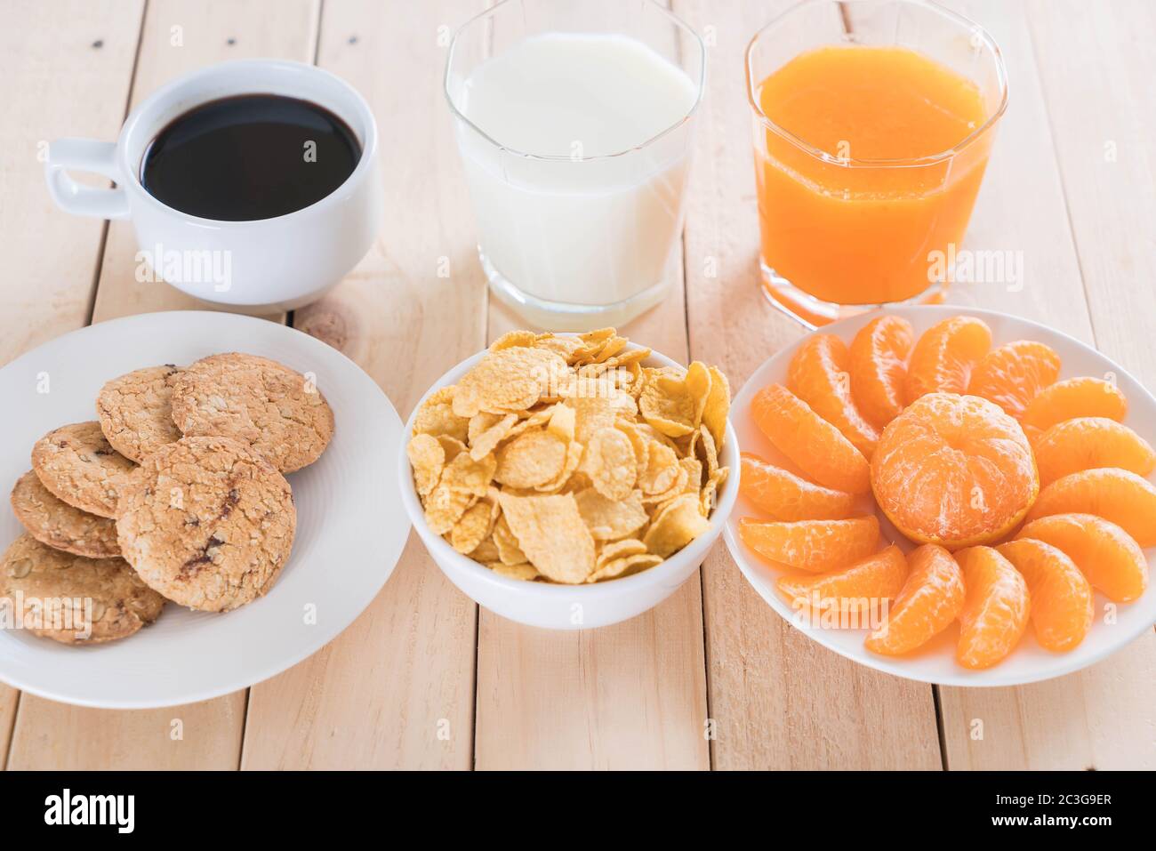 Table Breakfast Set Stock Photo - Alamy