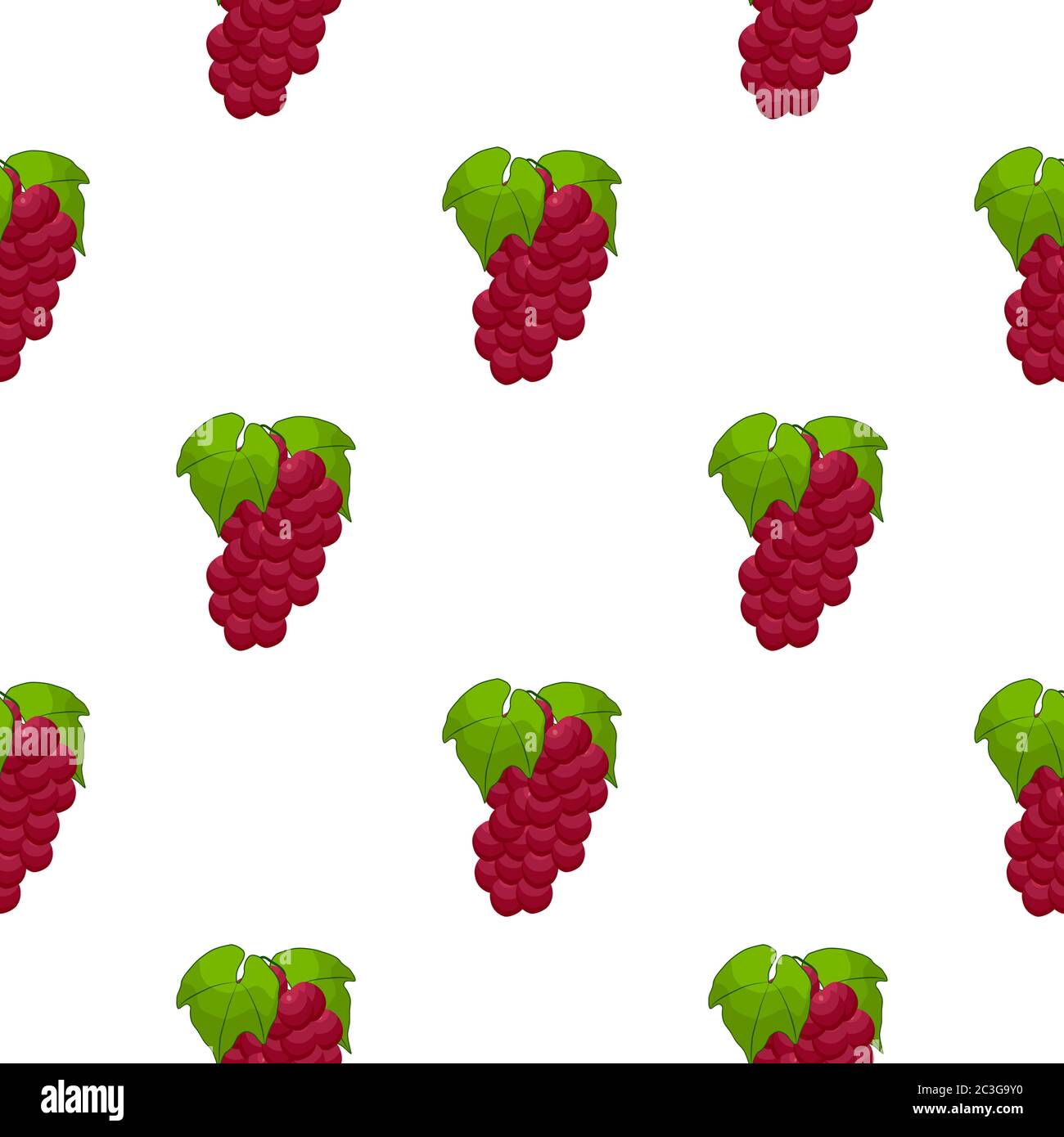 Illustration on theme big colored seamless grape, bright berry pattern ...