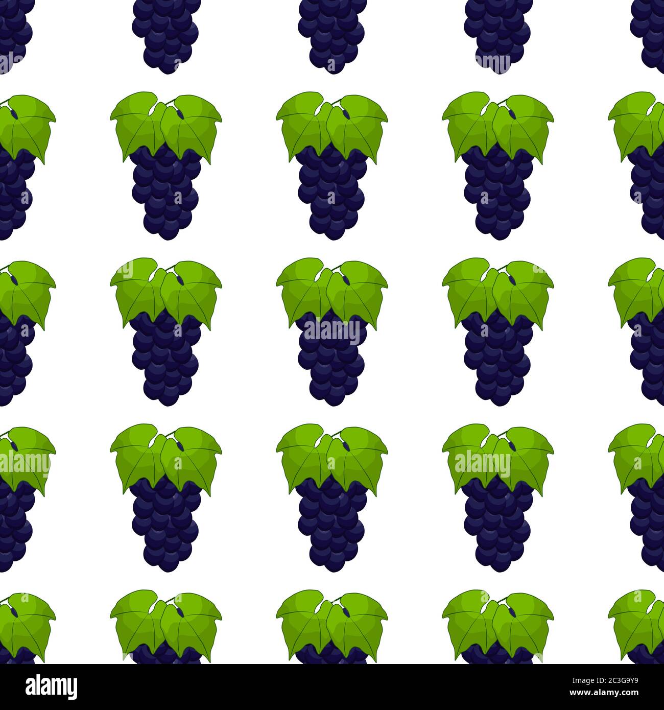 Illustration on theme big colored seamless grape, bright berry pattern ...