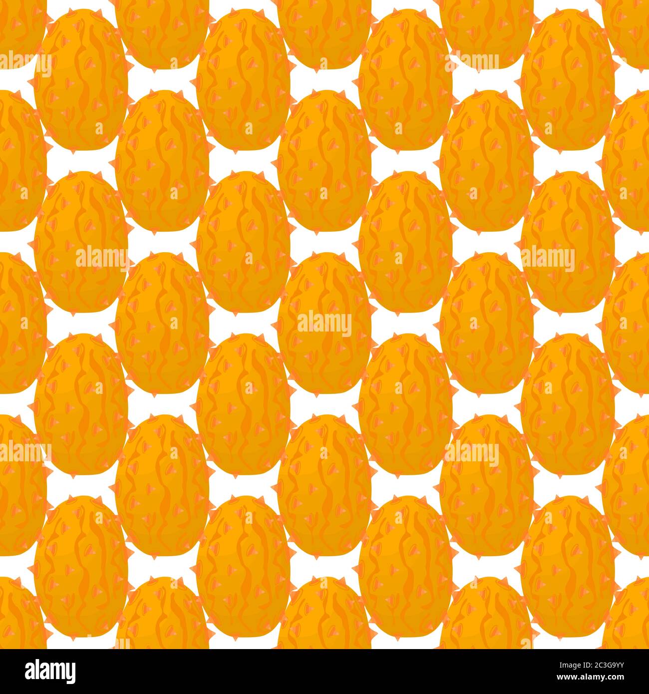 Illustration on theme big colored seamless kiwano, bright fruit pattern ...