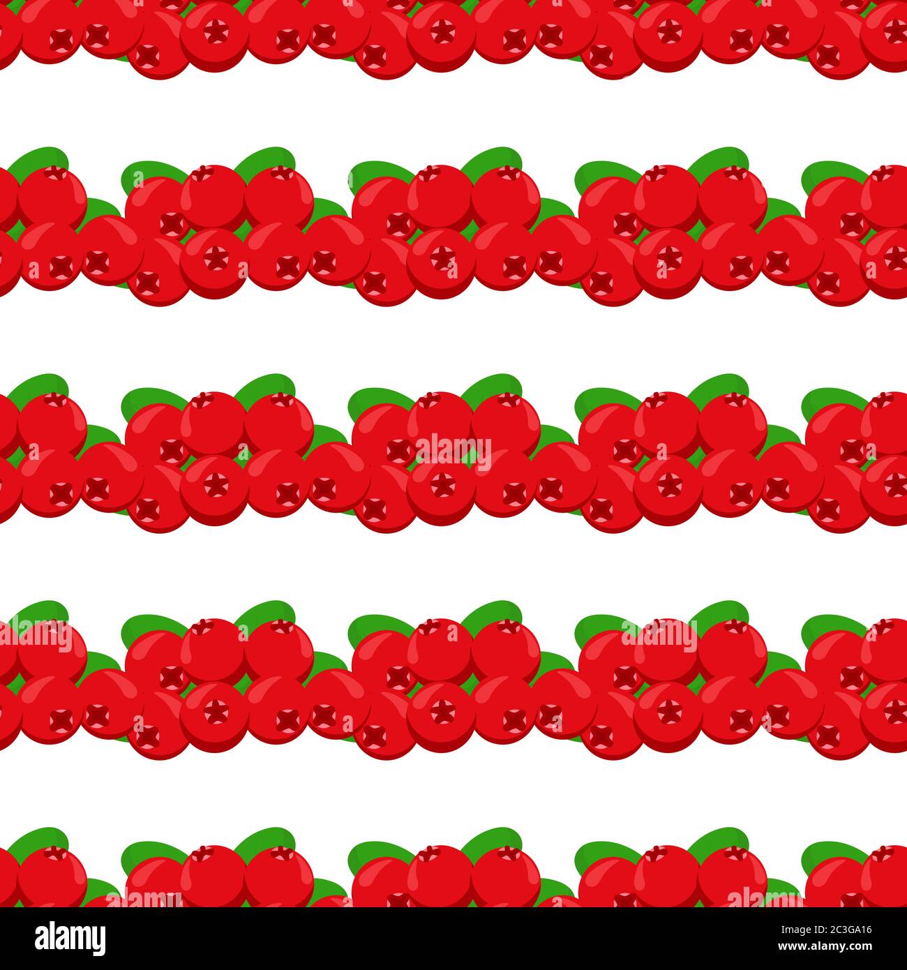 Theme big colored seamless red cranberry, bright berry pattern for seal ...