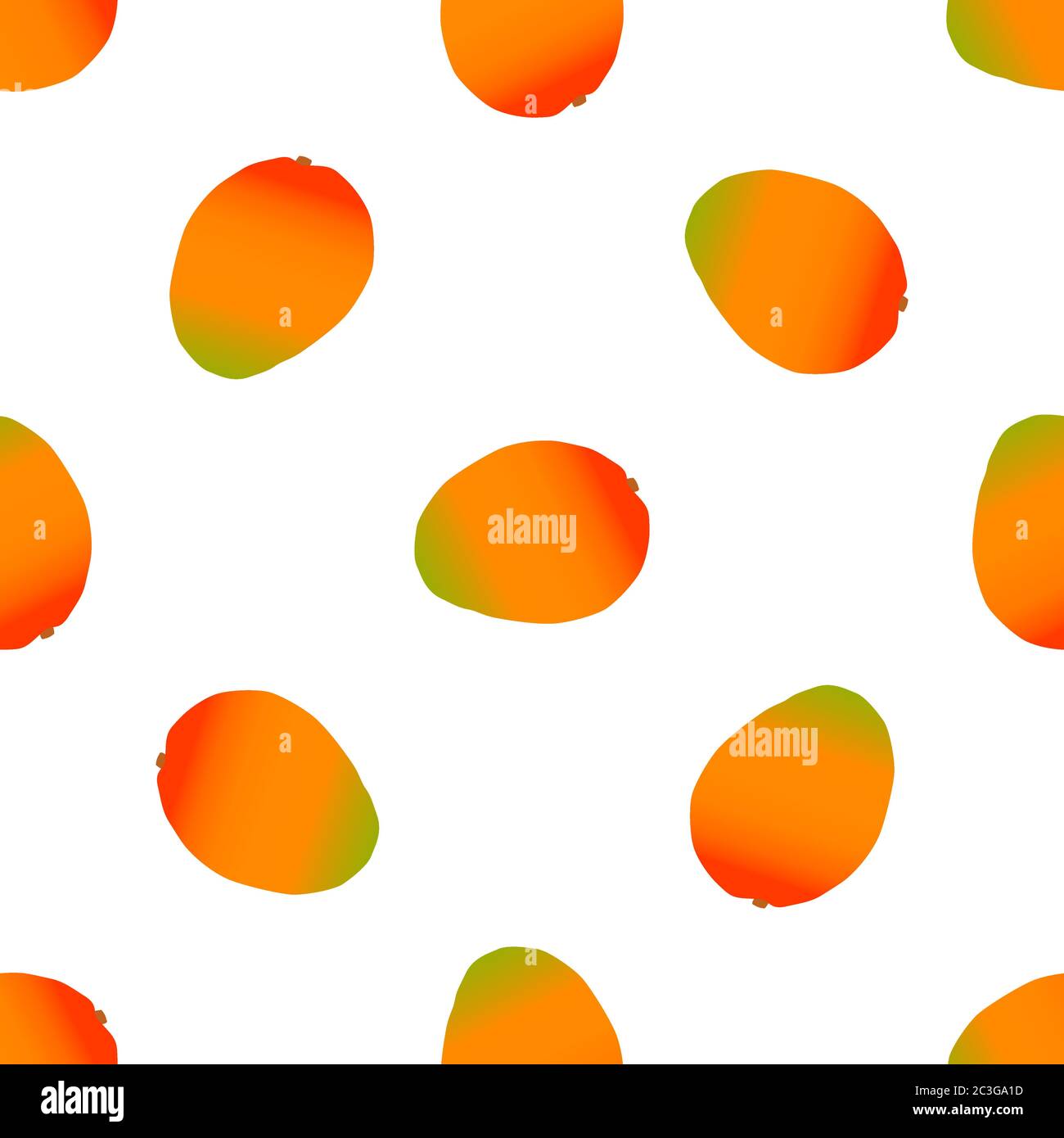 Illustration on theme big colored seamless mango, bright fruit pattern ...