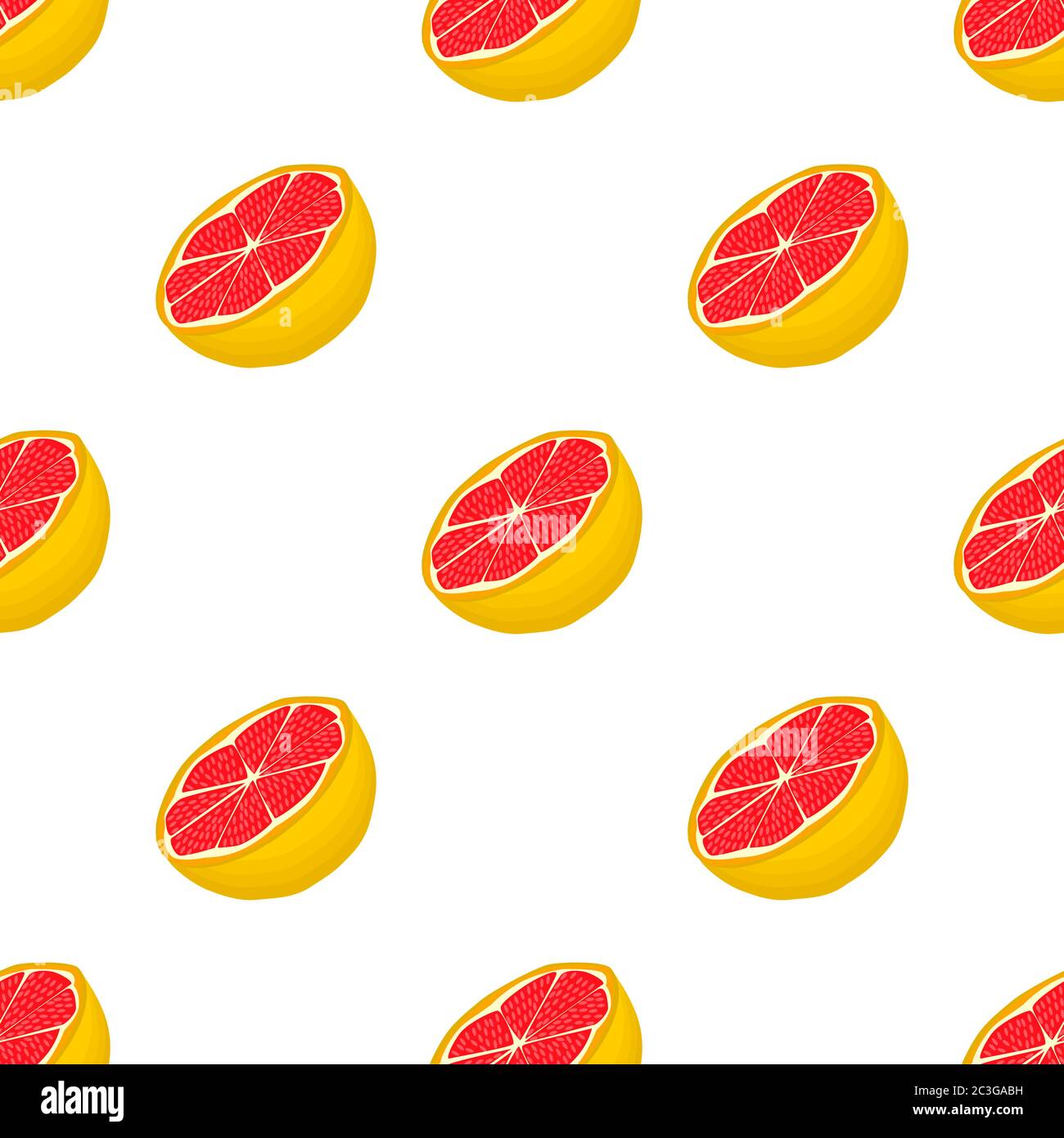 Illustration on theme big colored seamless grapefruit, bright fruit ...