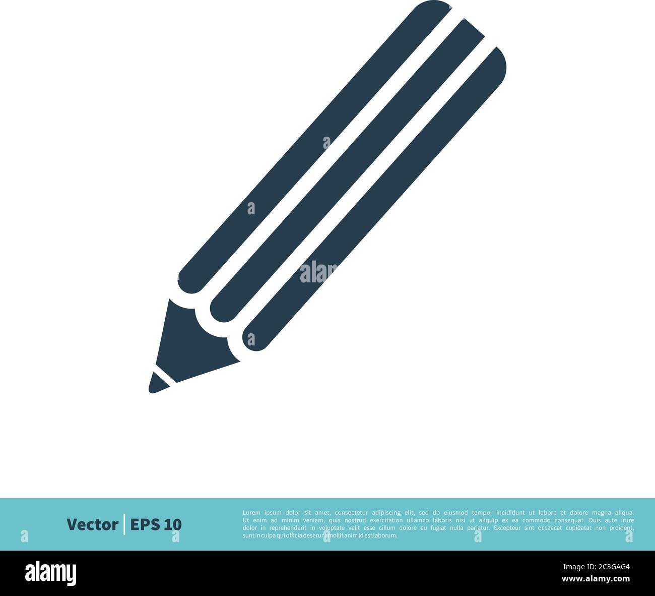 Pencil Icon Vector Logo Template Illustration Design. Vector EPS 10 ...