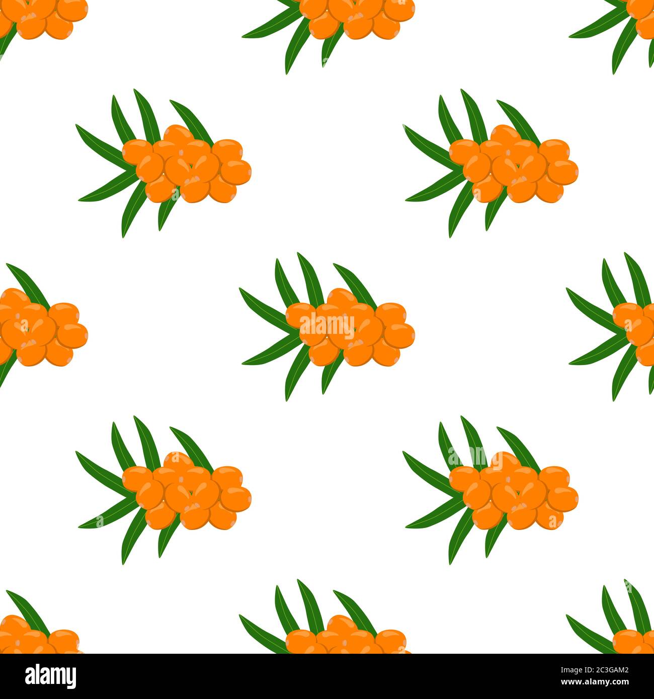 Theme big colored seamless sea buckthorn, bright berry pattern for seal ...