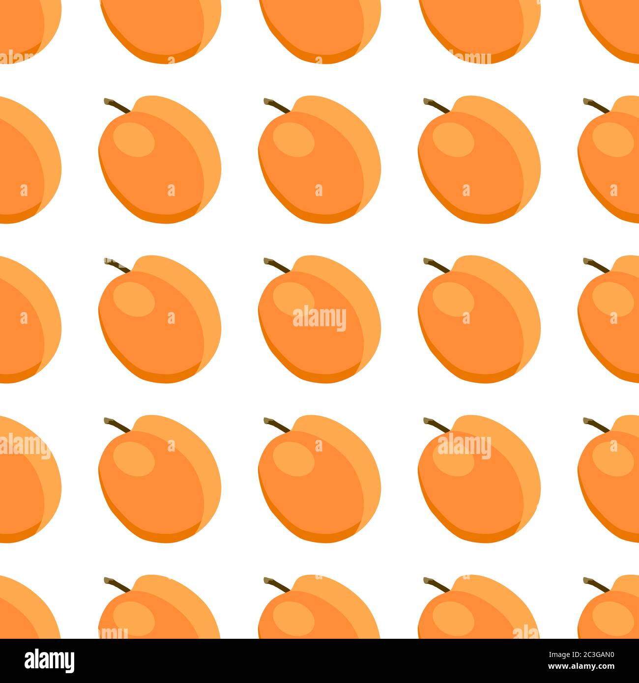 Illustration on theme big colored seamless apricot, bright fruit ...