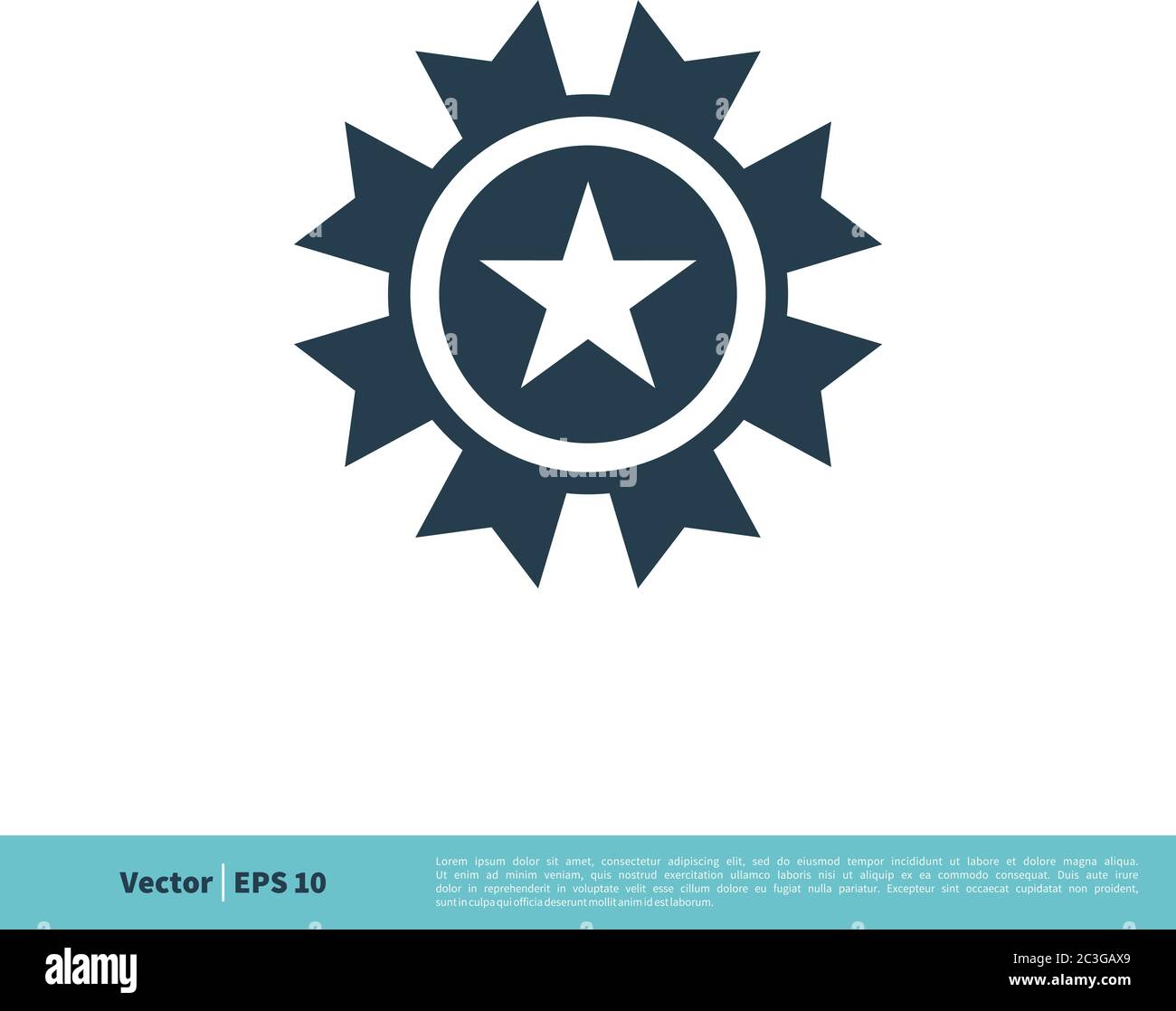 Ornamental Star Emblem icon Vector Logo Template Illustration Design ...