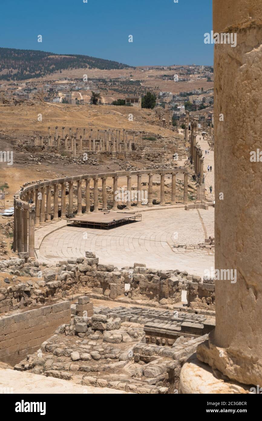 Jerash (Gerasa), ancient roman capital and largest city of Jerash ...