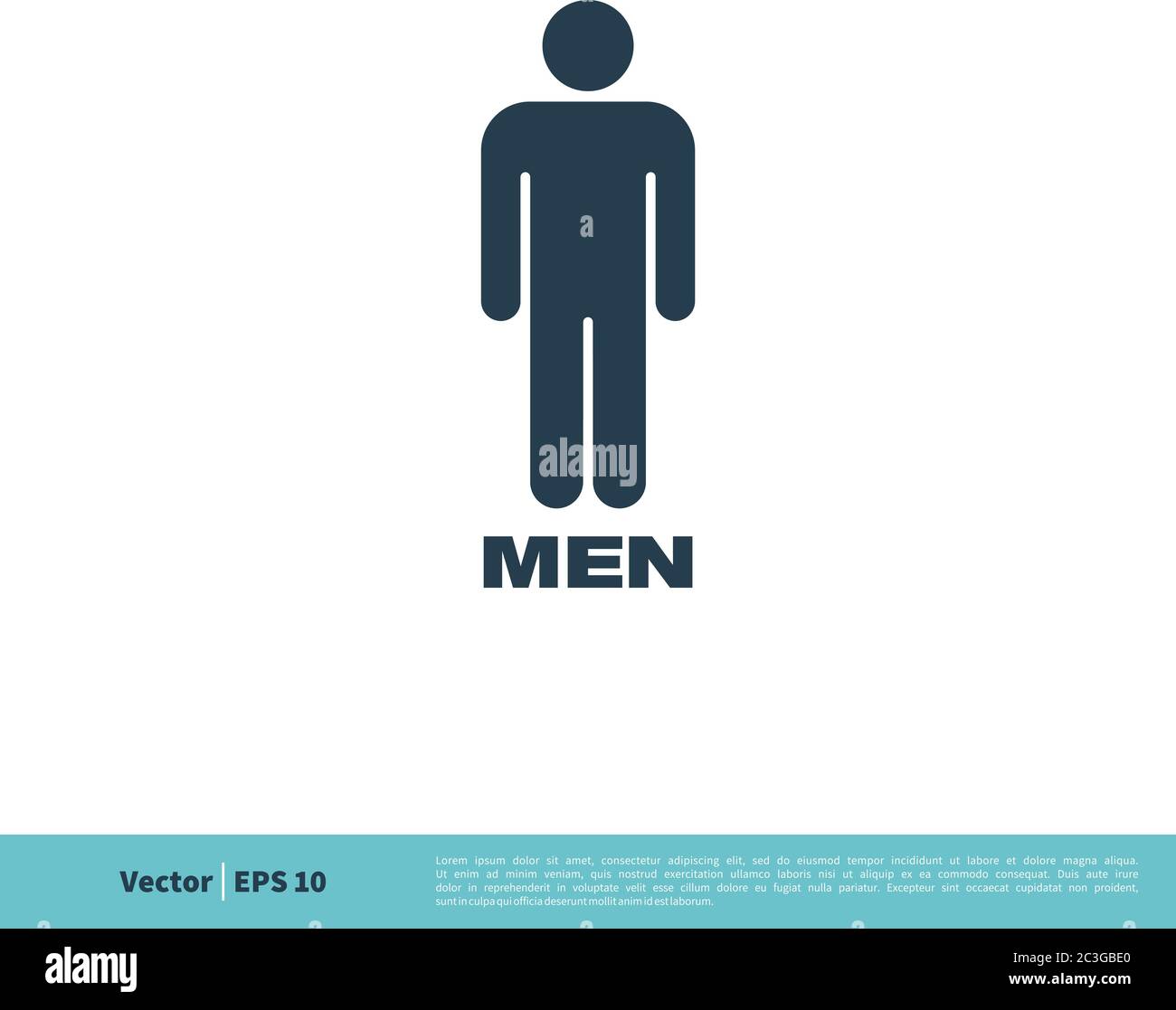 WC Gender Sign, Men Icon Vector Logo Template Illustration Design ...