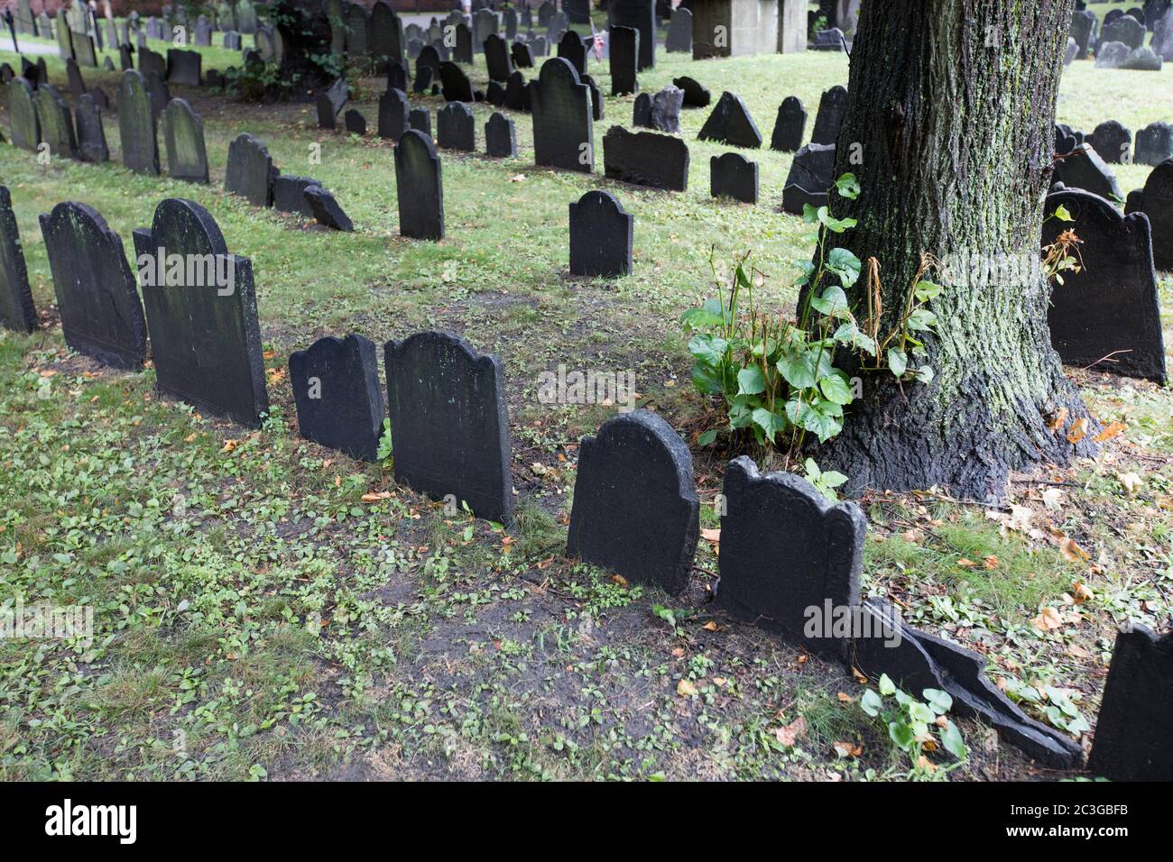 Boston, Massachusetts,. Granary Burying Ground - old cemetery Stock ...