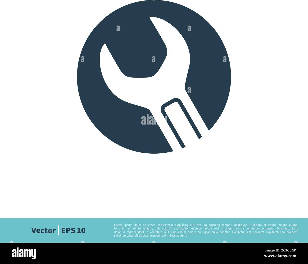 Wrench in Circle Icon Vector Logo Template Illustration Design. Vector ...