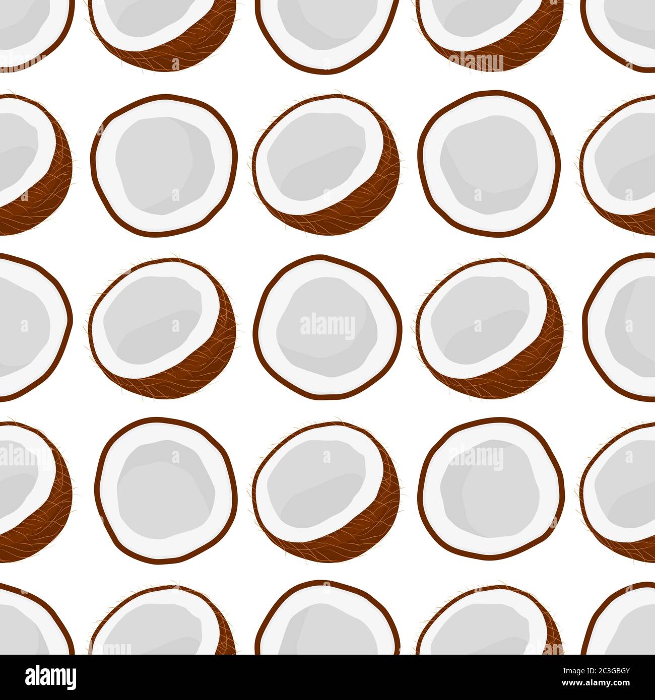 Illustration on theme big colored seamless coconut, bright fruit ...