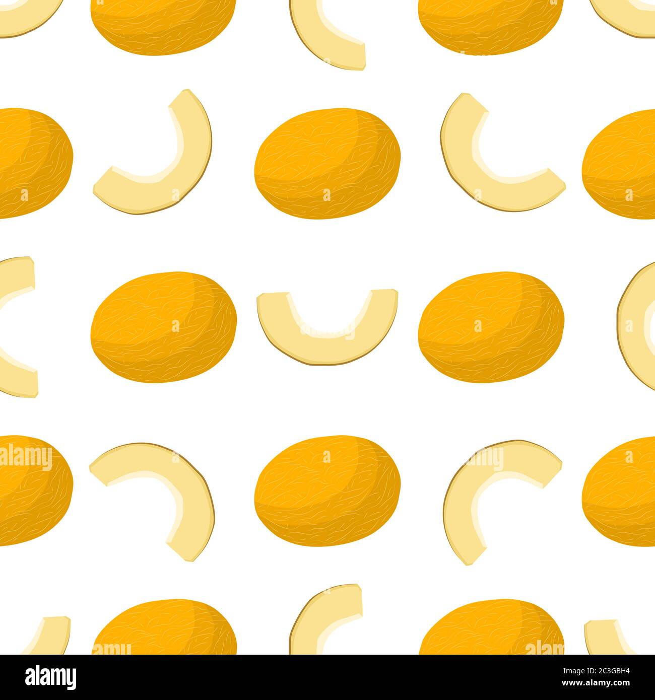 Illustration on theme big colored seamless melon, bright fruit pattern ...