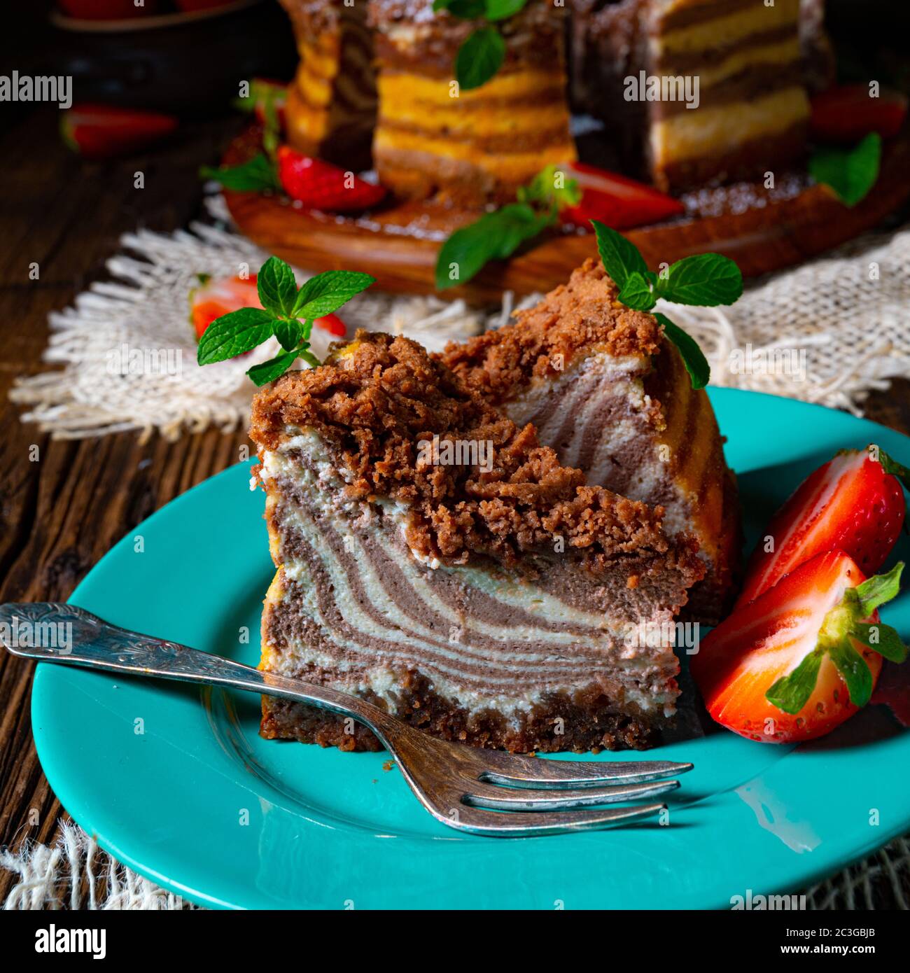 Zebra cheesecake hi-res stock photography and images - Alamy