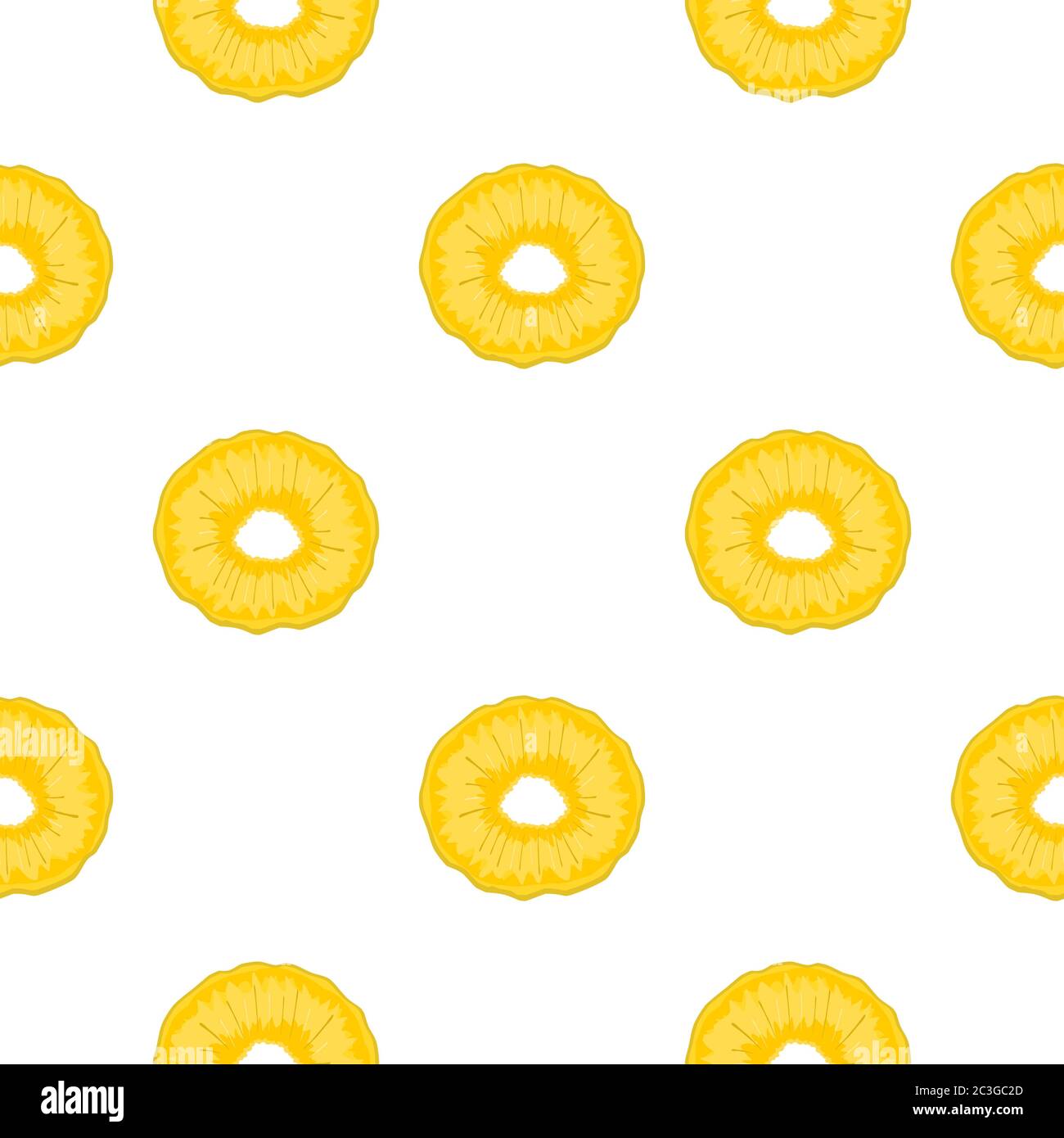 Illustration on theme big colored seamless pineapple, bright fruit ...