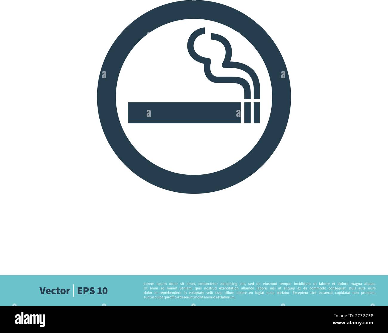 Smoking Area Icon Vector Logo Template Illustration Design. Vector EPS ...