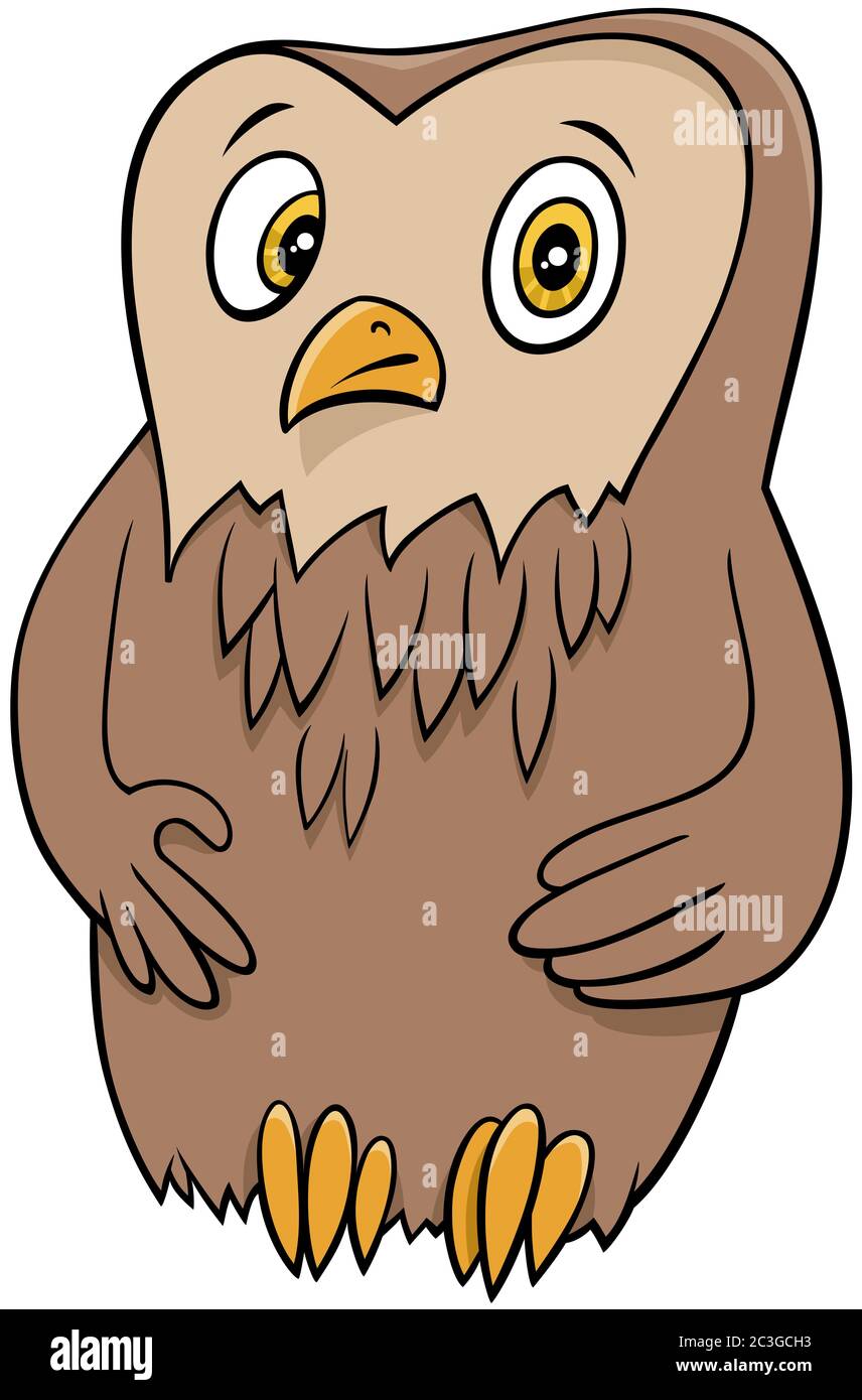 cute owl animal character Stock Photo - Alamy