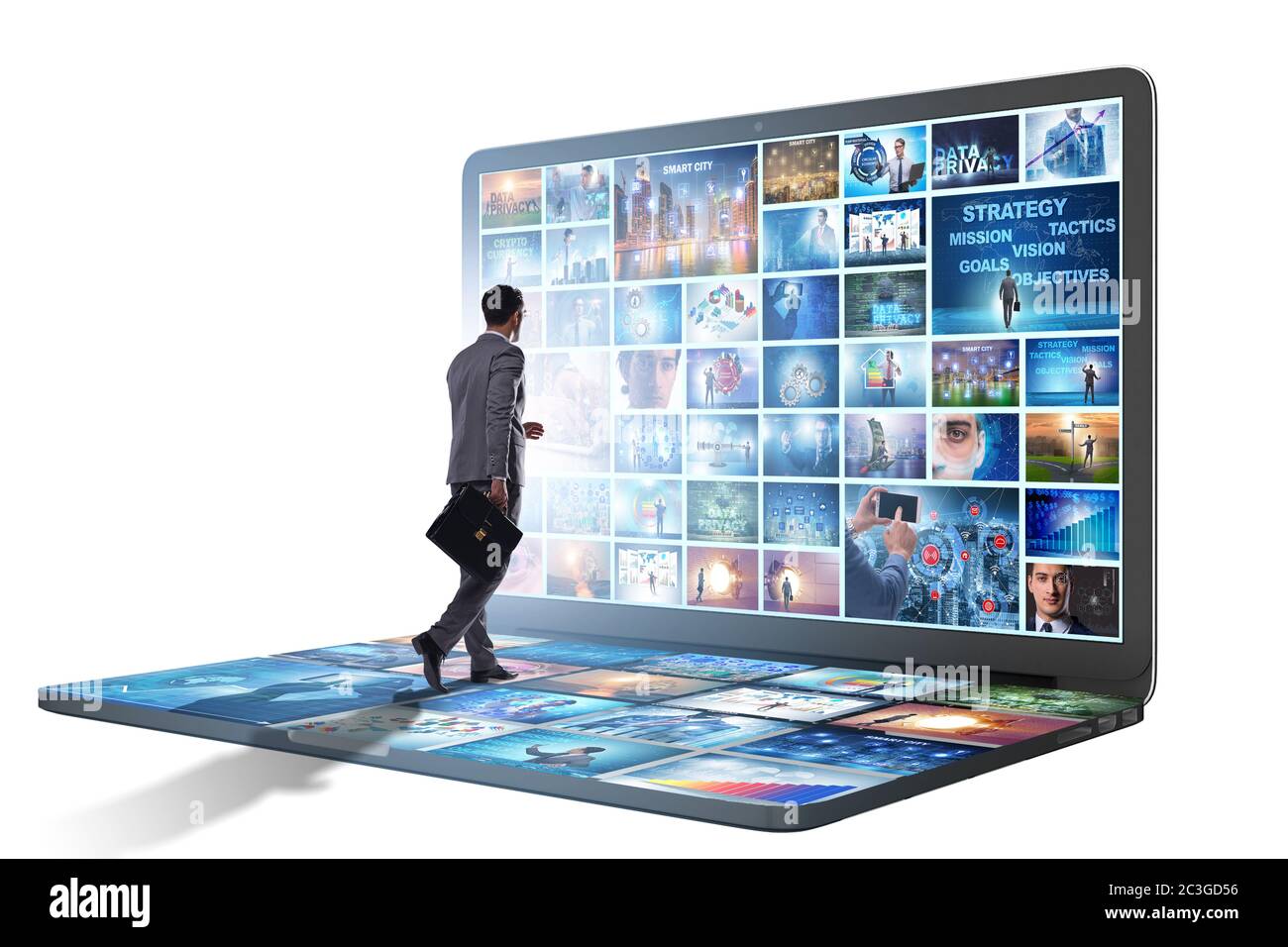 Many different images in video streaming concept Stock Photo - Alamy