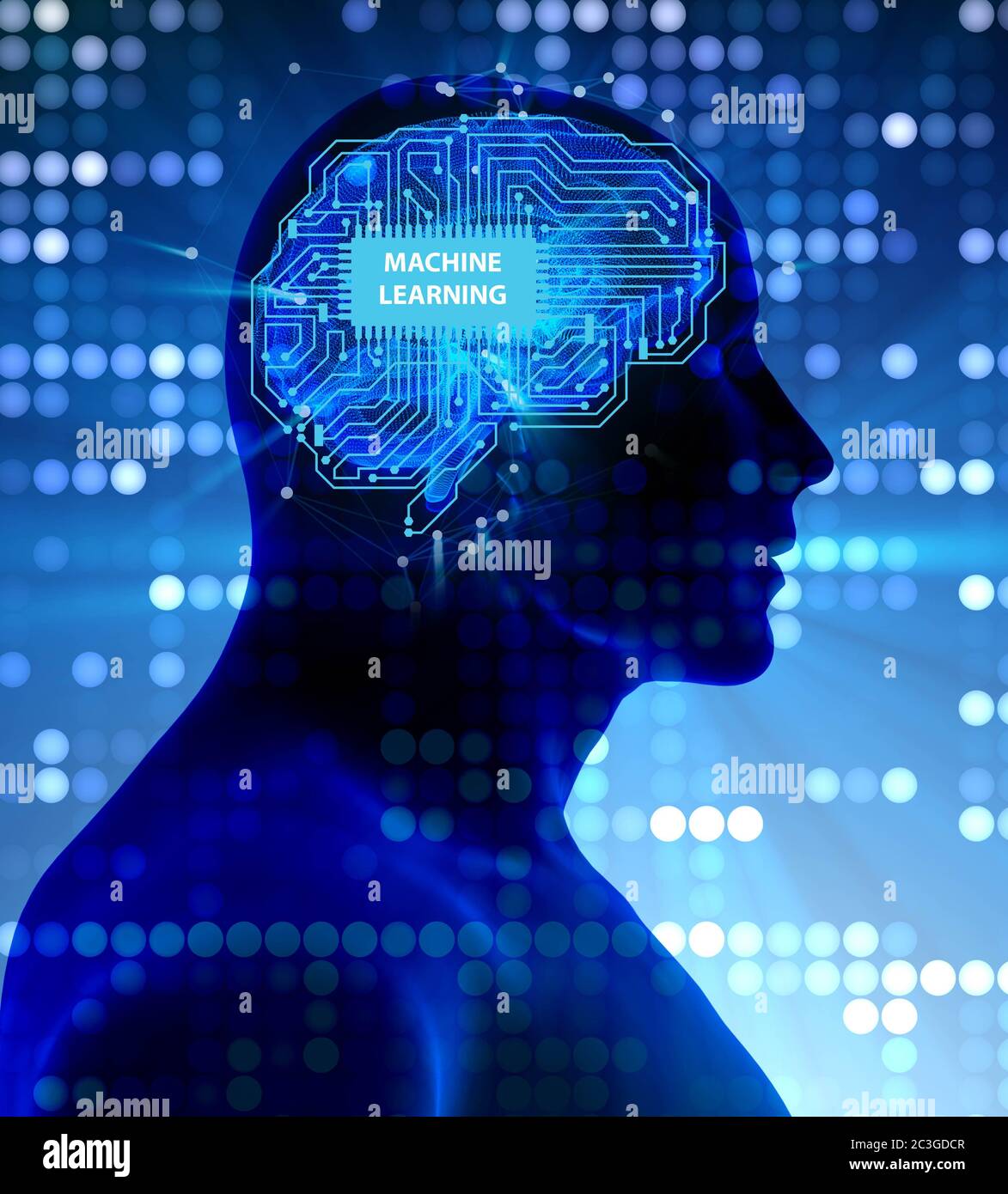 Machine learning concept - 3d rendering Stock Photo - Alamy