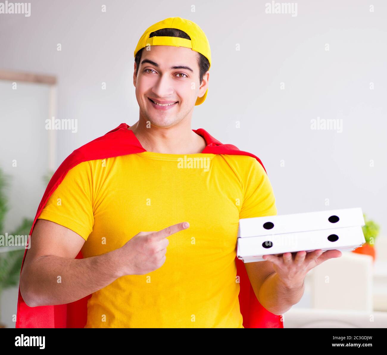 Super hero pizza delivery guy hi-res stock photography and images - Alamy