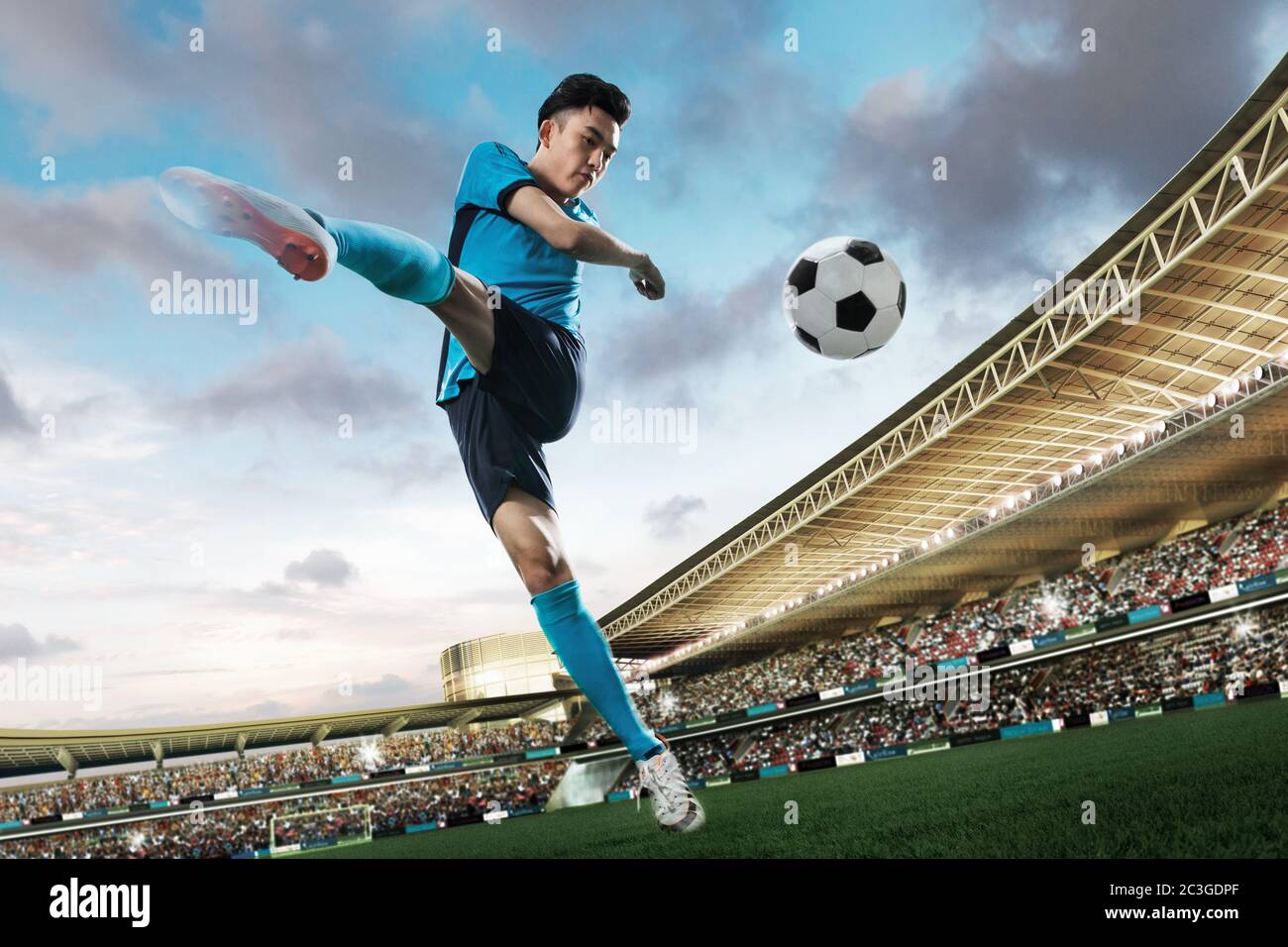 Athletes to play on the pitch Stock Photo - Alamy