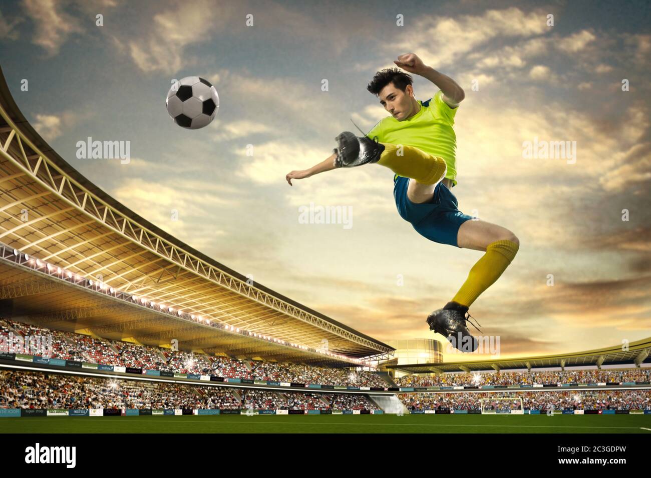 Athletes to play on the pitch Stock Photo - Alamy