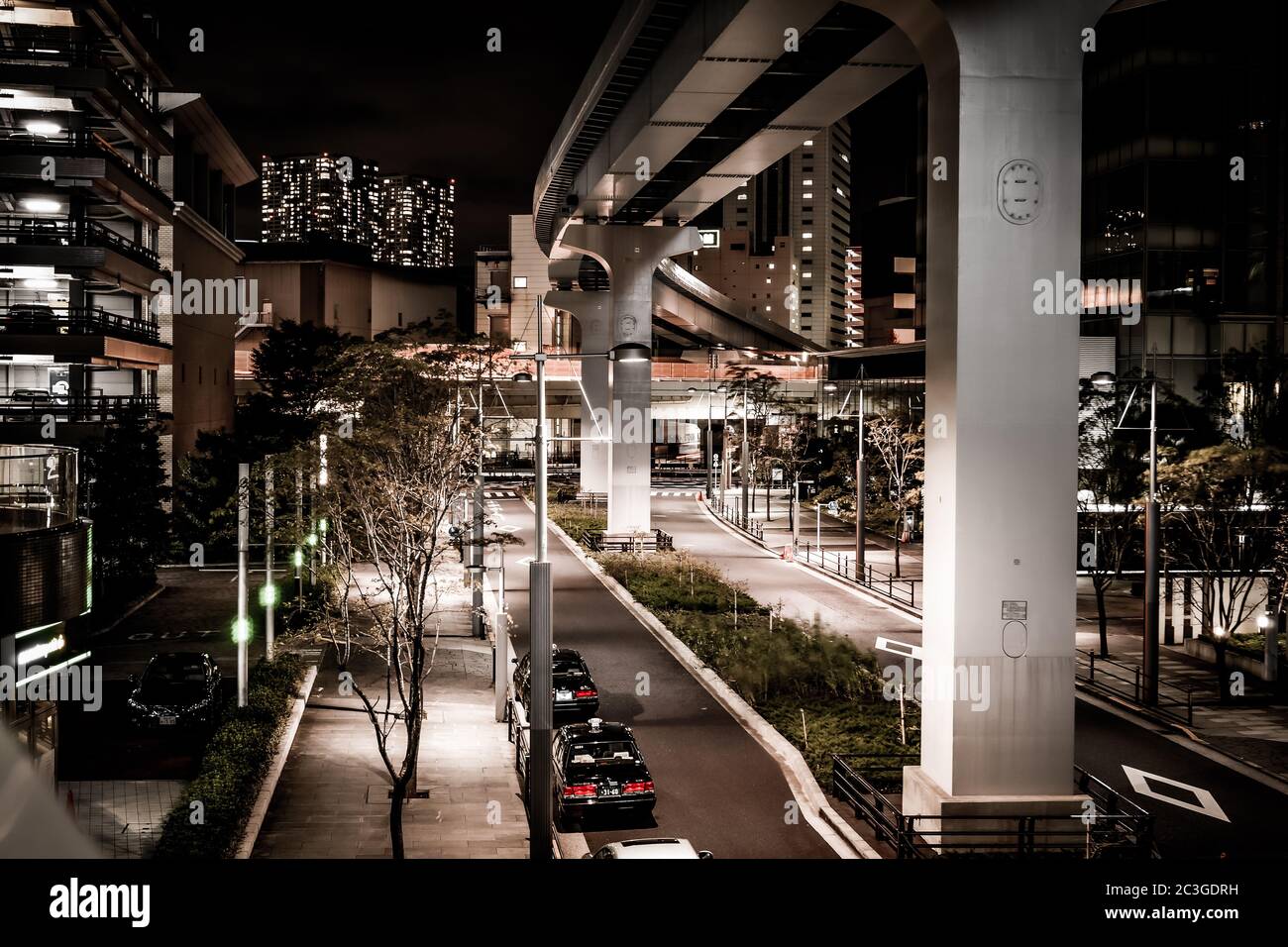 Tokyo Shiodome of night view Stock Photo - Alamy