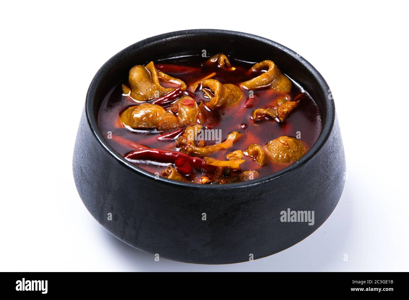 Red oil fatty intestine Stock Photo - Alamy