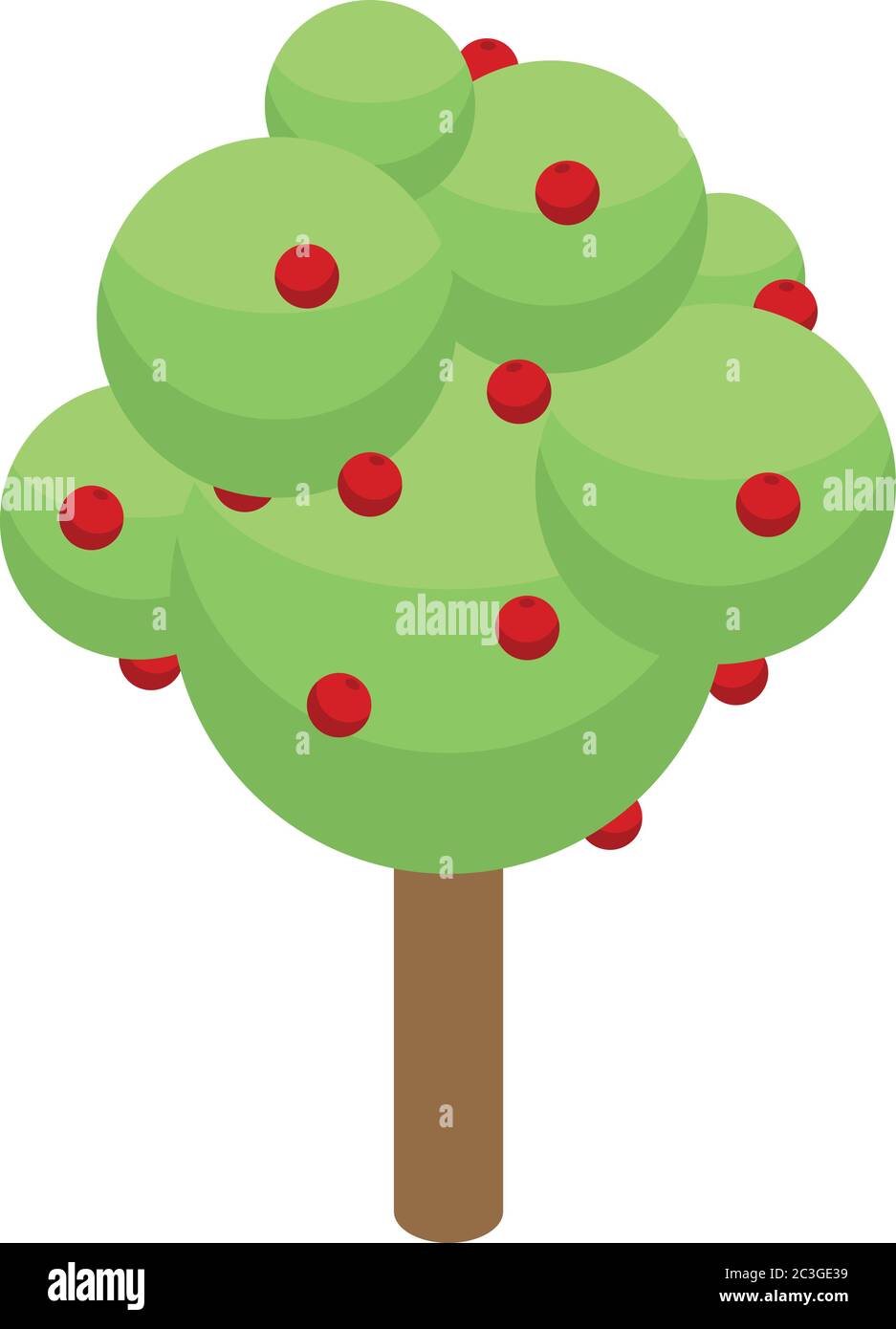 3d landscape apple tree Stock Vector Images - Alamy