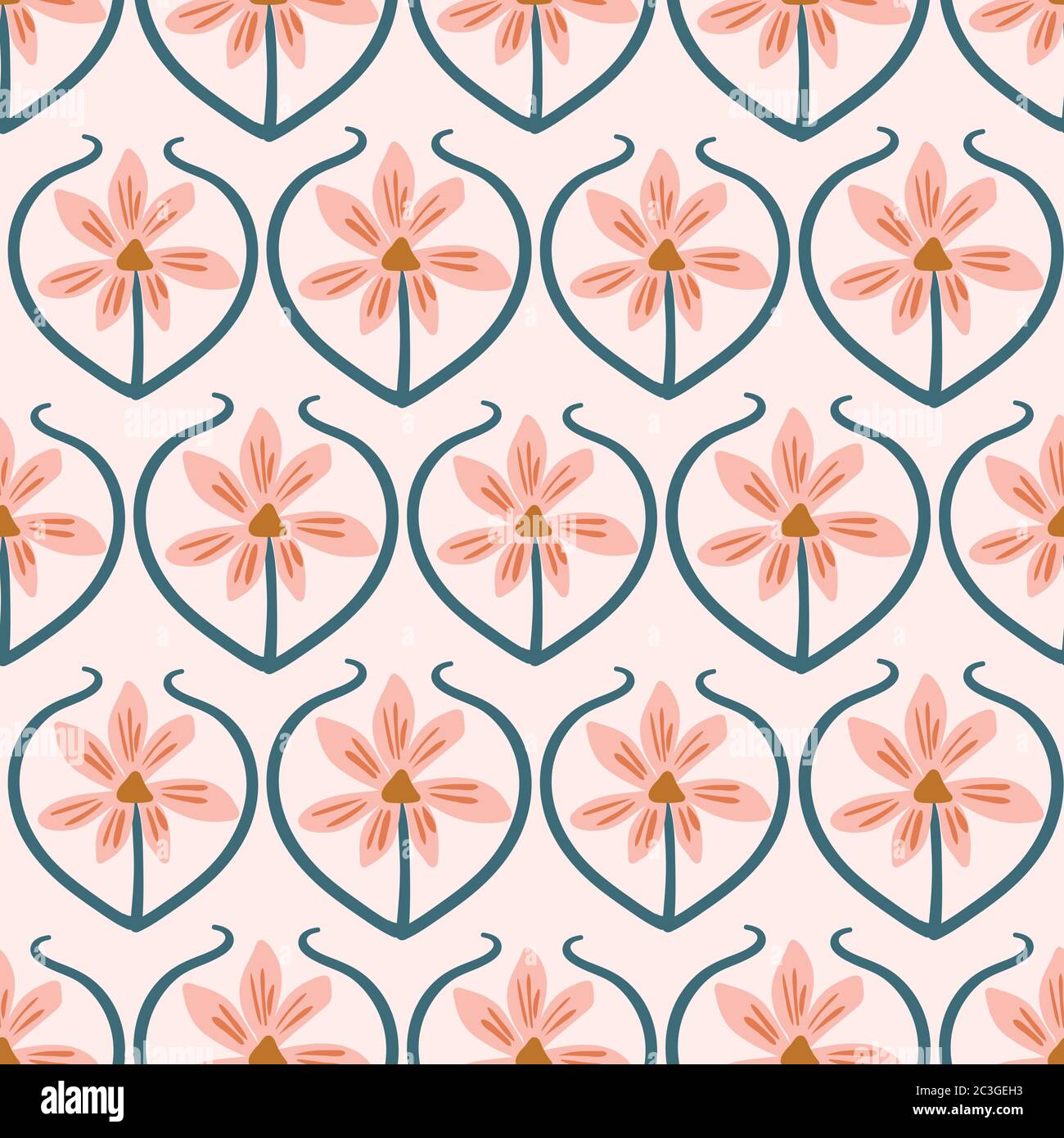 Blooms ornamental Stock Vector Images - Alamy