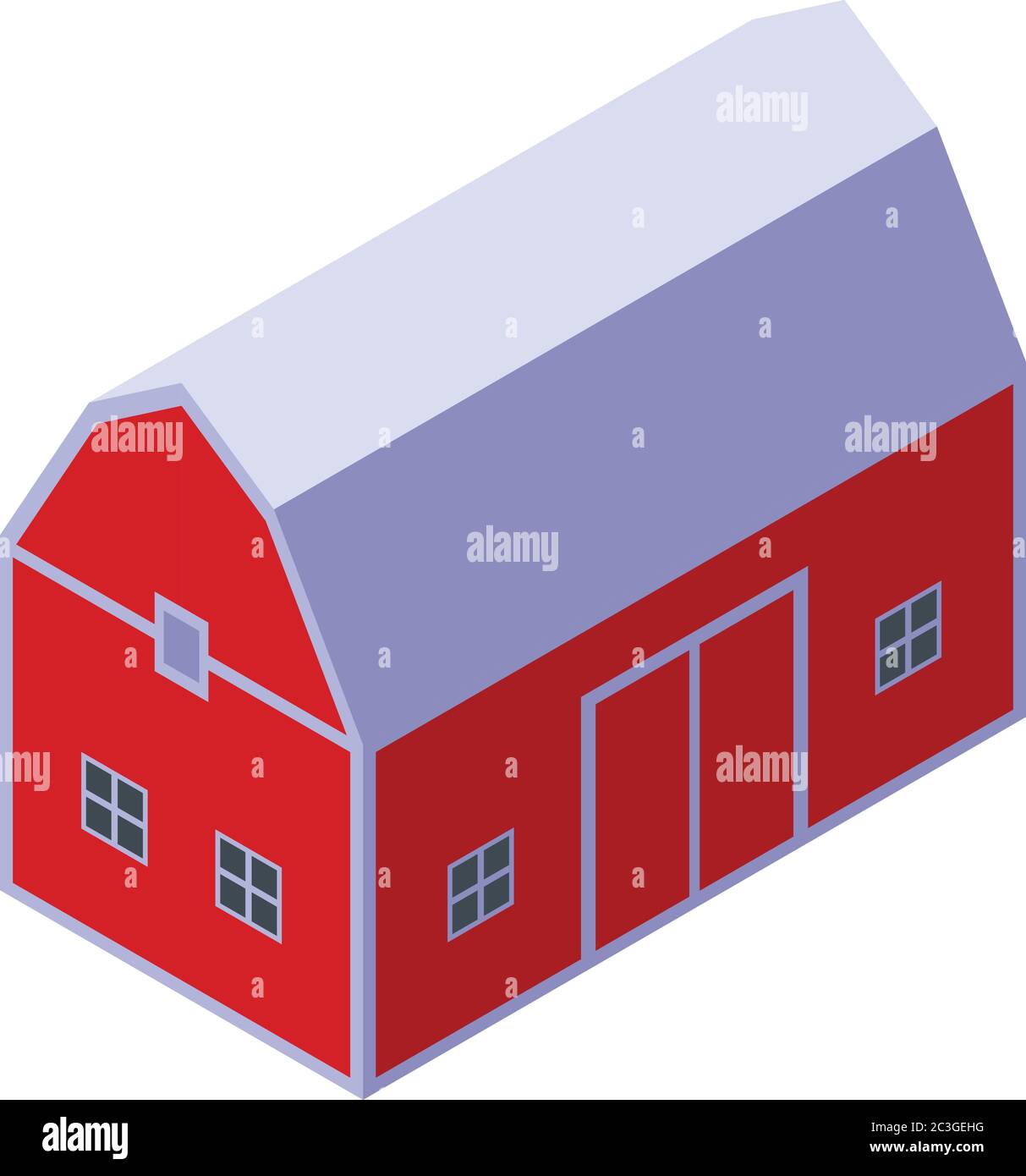 Farm red barn icon, isometric style Stock Vector Image & Art - Alamy